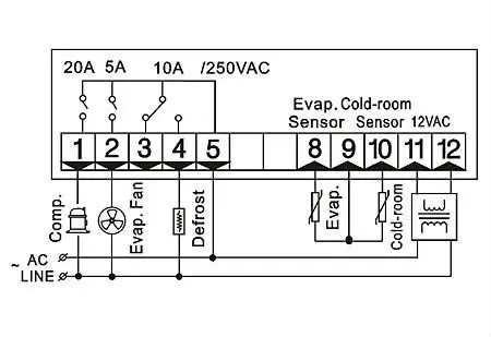 SF-105 Hot Gas Defrost Digital Thermostat Temperature Controller