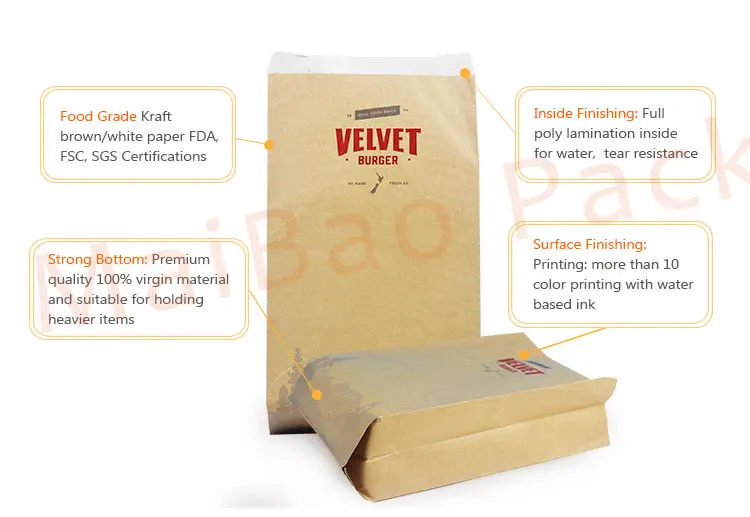 Petit Sac Kraft - Custom Printed Paper Bag for Lunch