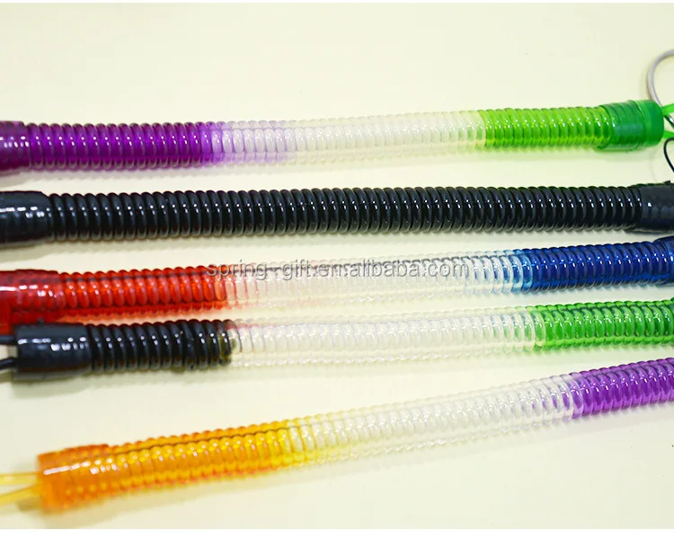 Spiral Extension Cord Keychain Spring Mobile Phone Chain Plastic ...