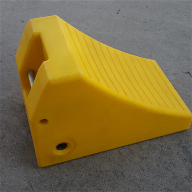 Yellow Plastic Wheel Chock Stopper For Cars - Buy Rubber Wheel Stopper ...