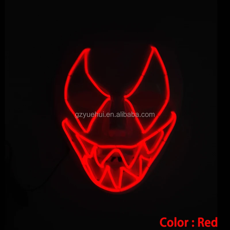 Glowing Halloween Masks - Terrifyingly Fun EL Wire Designs