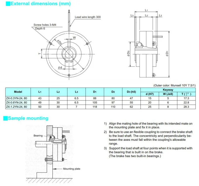 Japan Mitsubishi 24v Electric Magnetic Brake Zx-0.3yn-24 - Buy ...