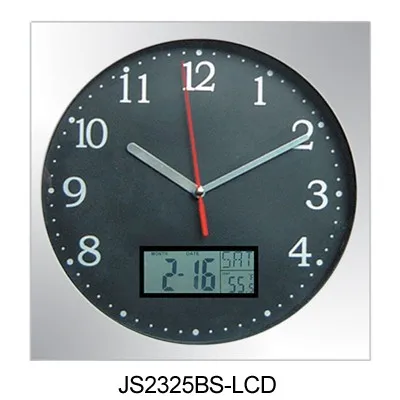 Quality Analog Luminous Wall Clock with LCD Calendar Date