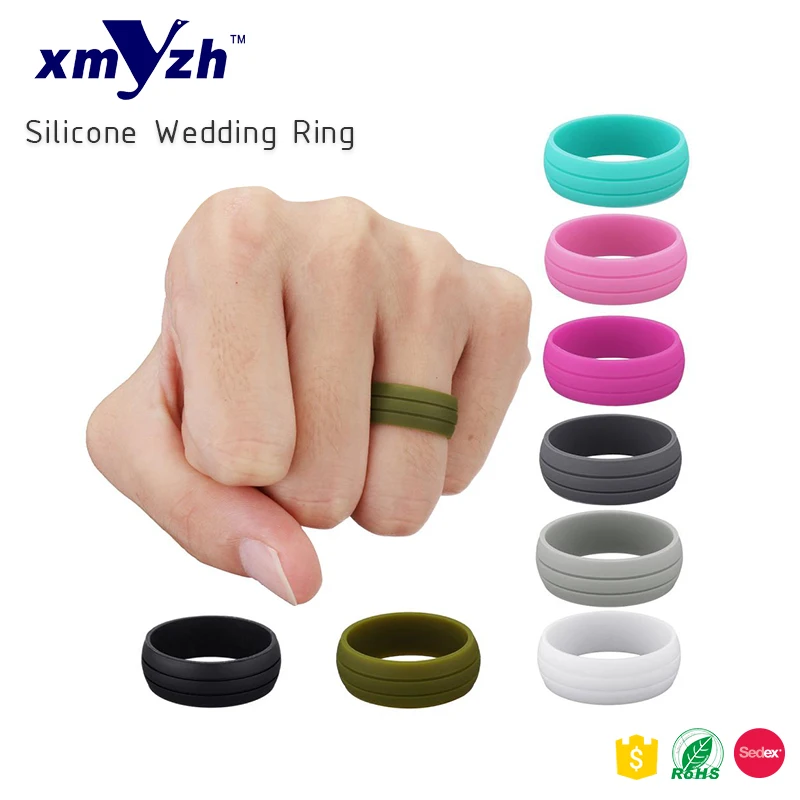 Custom Medical Grade Silicone Wedding Rings Sports Bands - Buy Silicone ...