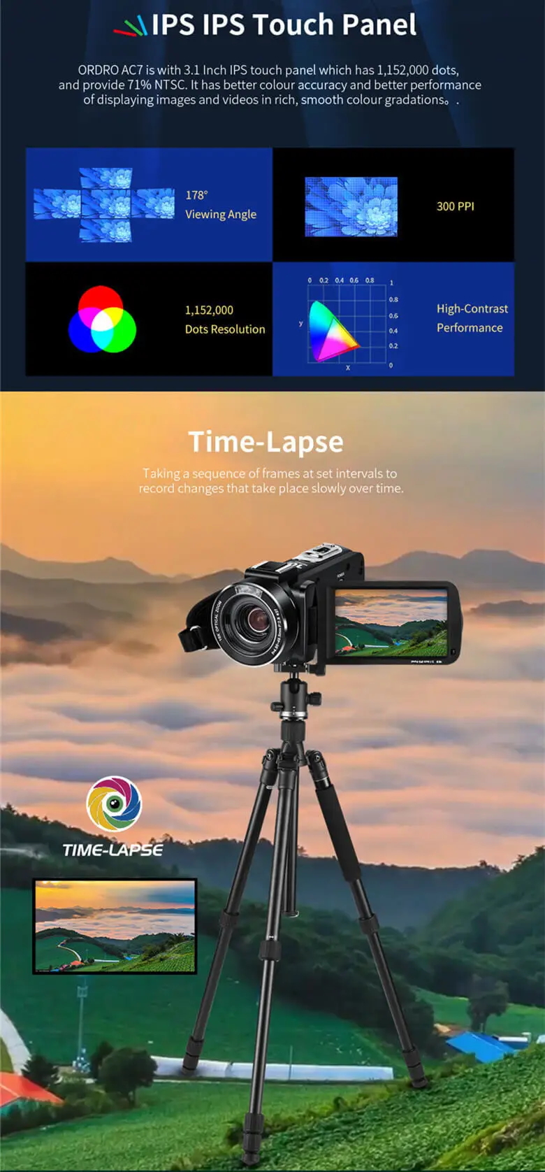 10x Optical Zoom 4k Uhd Outdoor Video Camera For Family Vlogging & Security