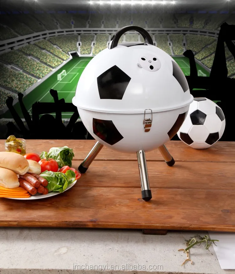 Hot Sale Portable Barbeque Football Shape Steel Bbq Charcoal Grill ...