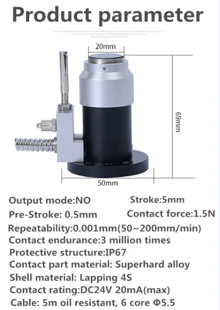 Automatic Tool Sensor CNC Z Axis Tool Touch Sensor Tool Setting Gauge