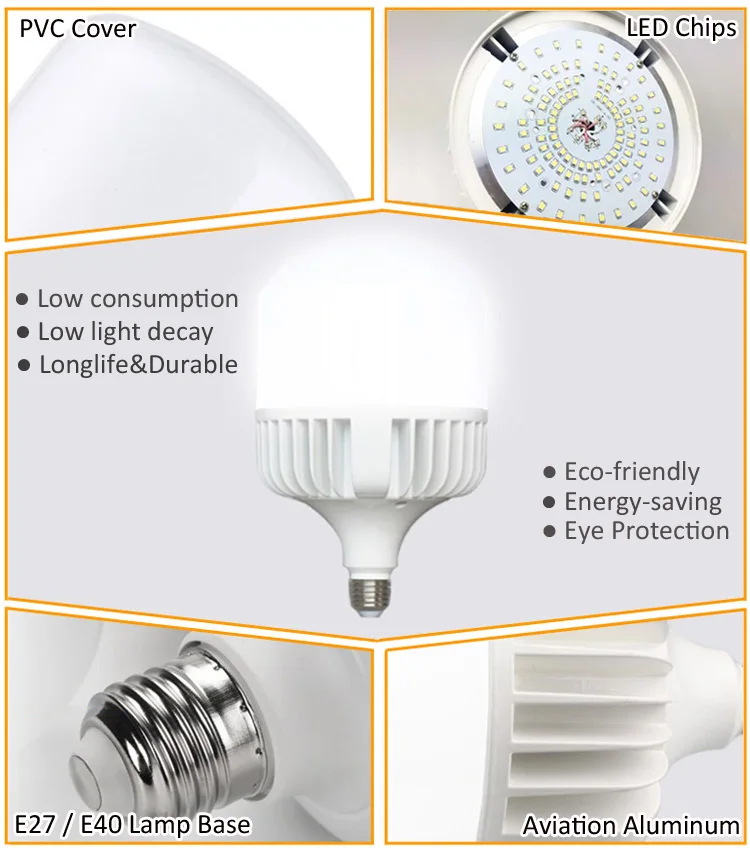 Led T Bulb High Output T160 100w 10000lm Commercial Residential Bulb ...