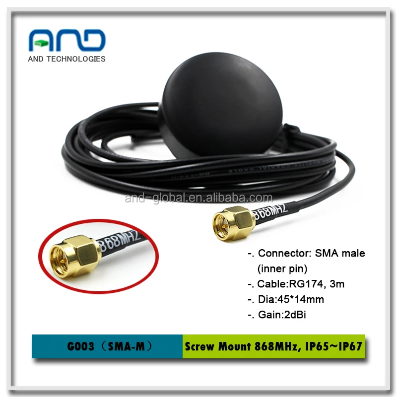 Ronde Patch 868 mhz Antennes, bescherming klasse IP67 draadloze 868 Mhz ...