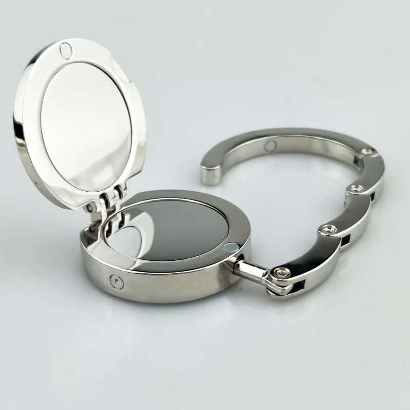 Lady Bag Accessories - Foldable Handbag Hanger with Mirror