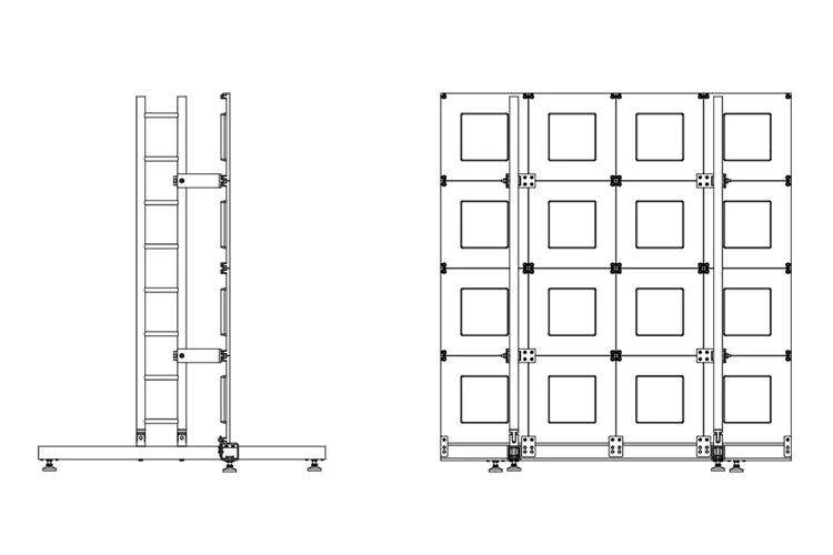 Kkmark LED Wall Ground Support Stand Kit - Durable & Versatile