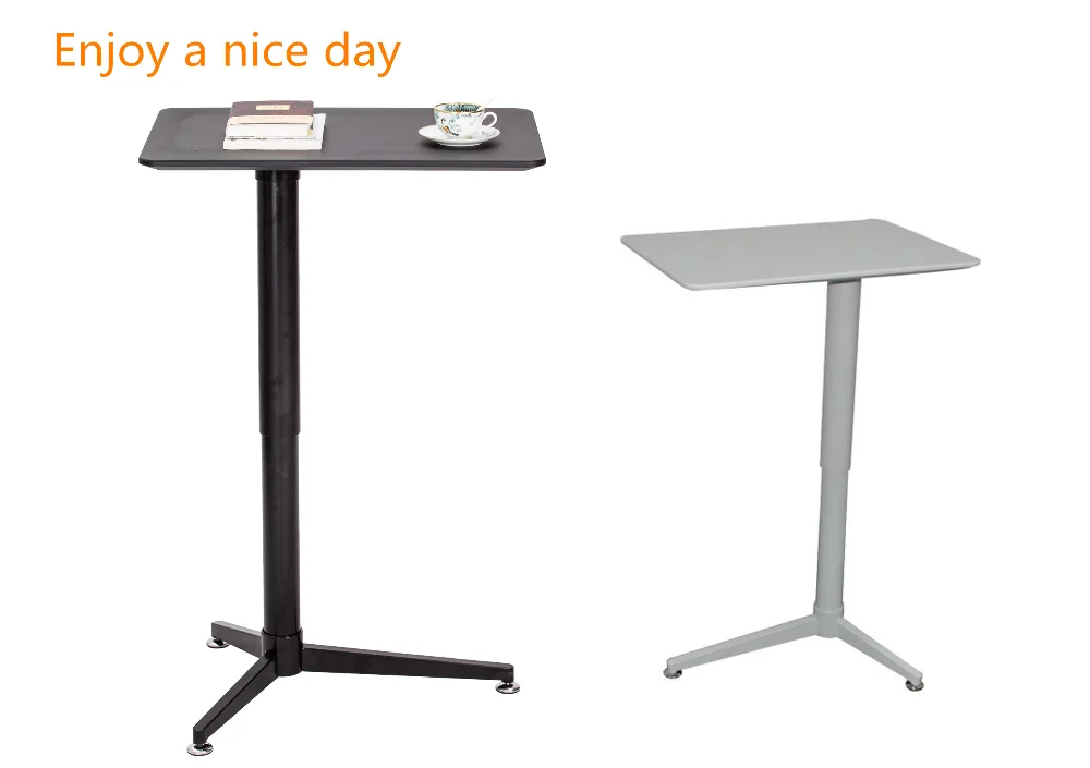 Mdf Table Top Sit Stand Gas Spring Lift Height Adjustable Standing ...