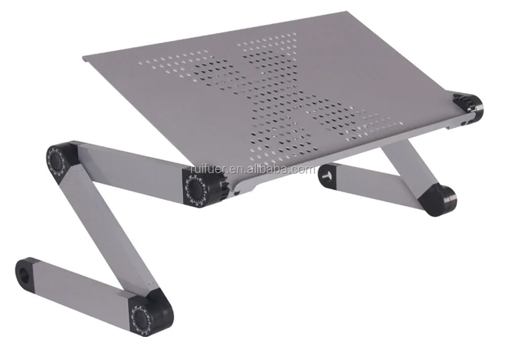360 Adjust Folding Laptop Desk Computer Table Holes Cooling Notebook ...