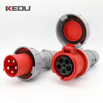 Kedu 32a 5 Pin Plug & Coupler Socket Waterproof 3 Phase 415v 3p+n+e 32a ...