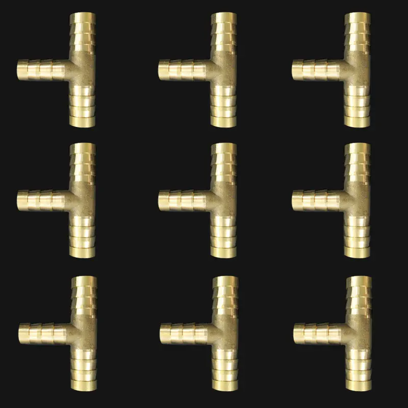 T Shape Brass Pipe Joint Fitting Adaptor Quick Connector Od 14mm Copper ...