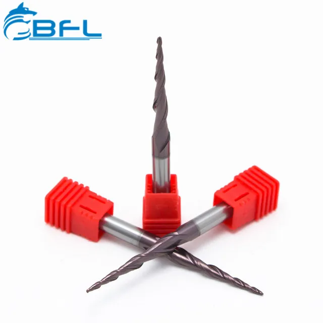 CNC Carbide Micro Conical Ball Nose Cutter Bits for Wood Taper Working