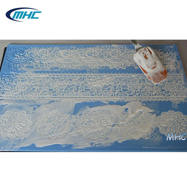 Edible Sugar Lace Mat Large Silicone Lace Mold Fondant Cake Mat Lace ...