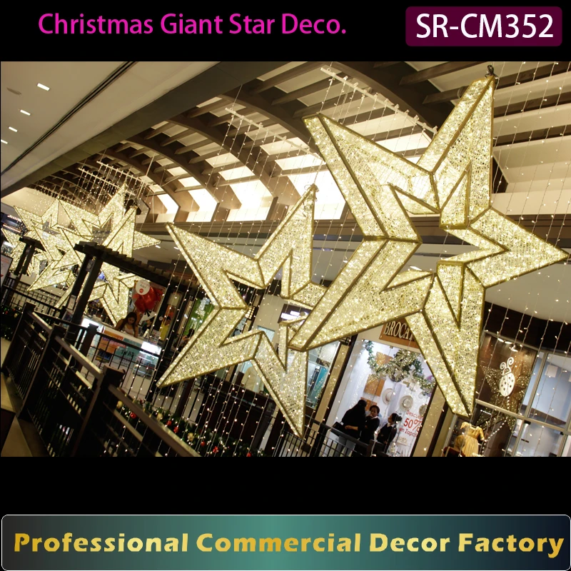 Commercial 3ft 4ft 5ft 6ft 8ft 3d Large Led Christmas Star Outdoor ...