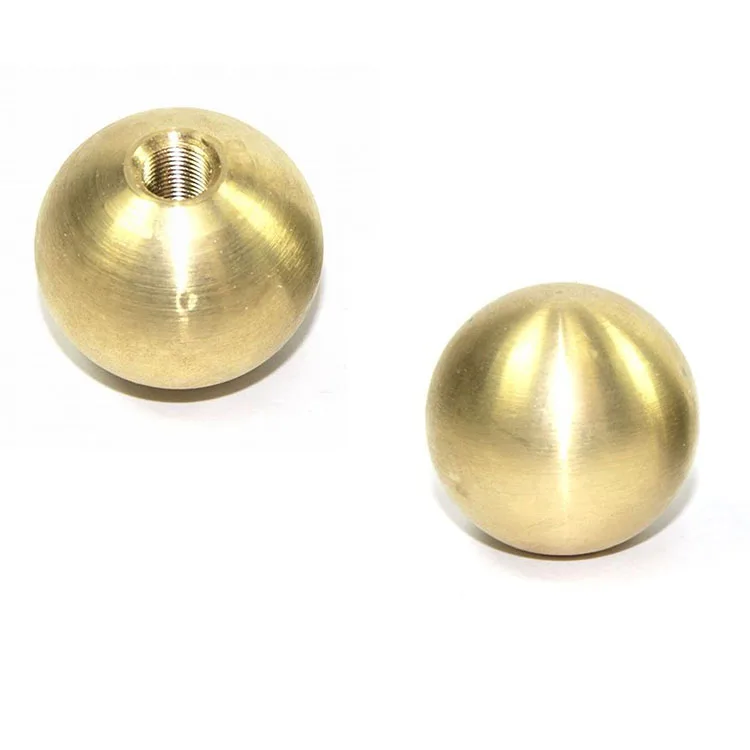 Custom Made Threaded Round Brass Ball Bed Knobs - HKY