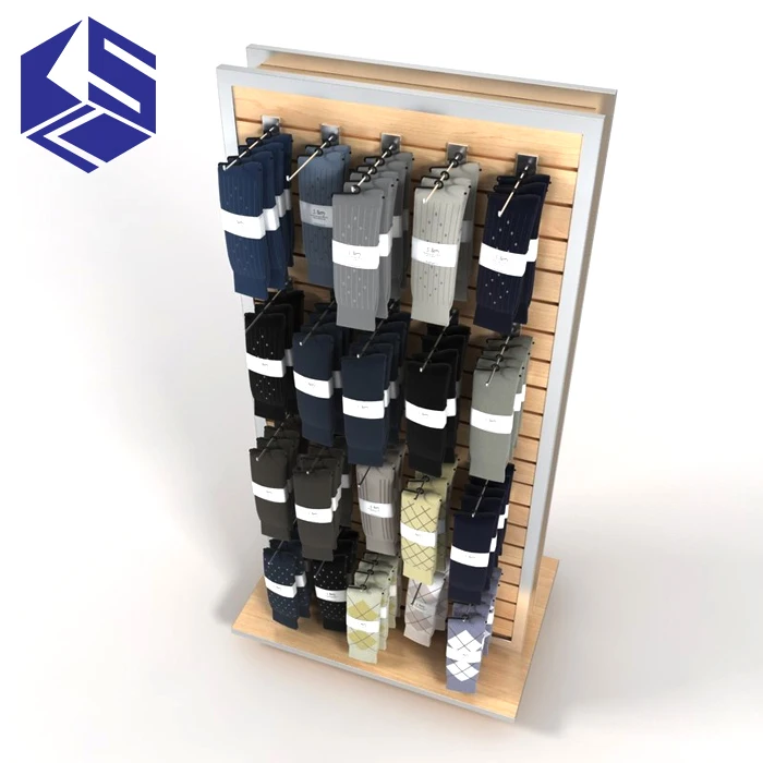 Custom Interior Design Socks Display Stands - Wood & Stainless Steel