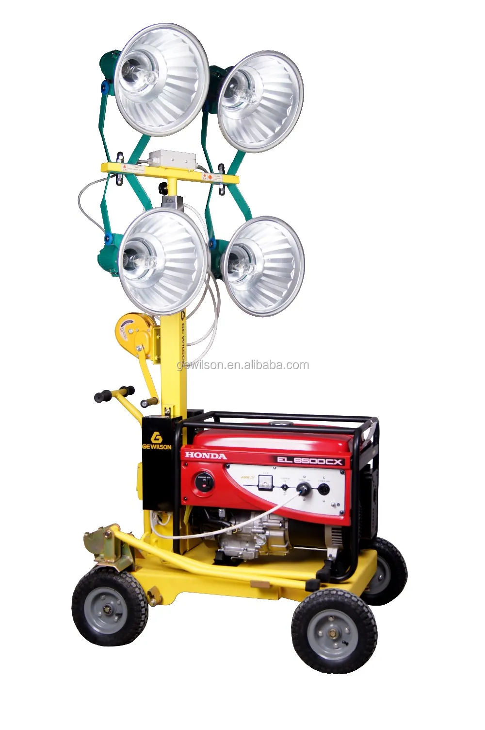 5.5m Industrial Flood Light Portable Movable Lighting Tower With ...