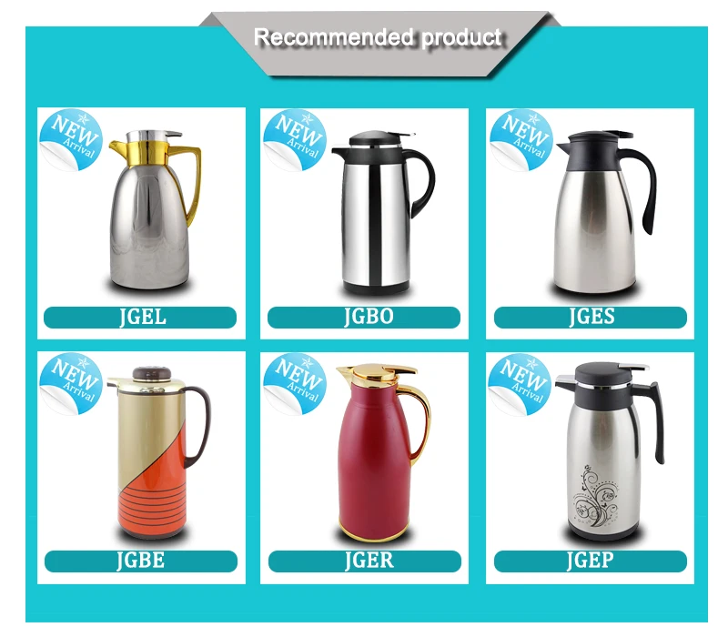 Stainless Steel Glass Refill Arabic Style Thermos Jug Sets 0.7l 1.0l ...