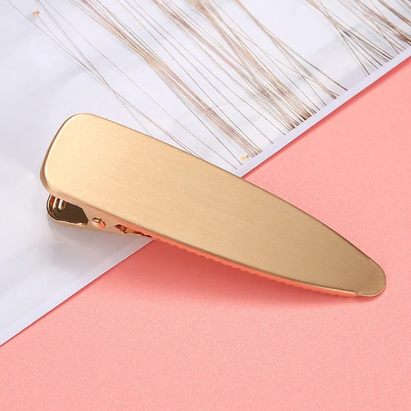 Fashion Gold Plated Plain alligator Clips With Teeth , Gold Barrette ...