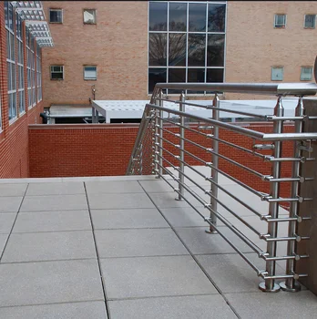 Exterior Prefab Handrail Stainless Steel Wire Rod Railing Design For ...