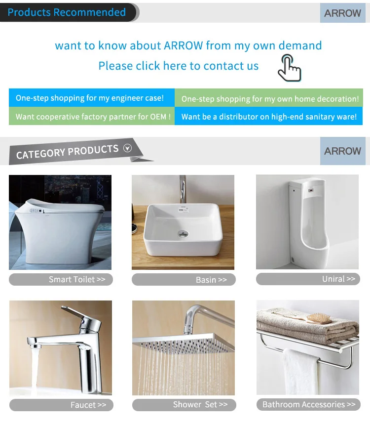 Arrow Brand Foshan Bathroom Sanitary Wares Popular Types Wc Toilet Made ...