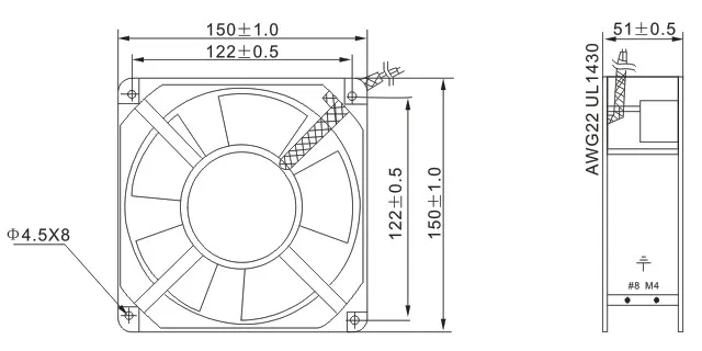 Salzer Pd150b-220 Ac Vane Axial Fan 150x150x51mm Square 6 Inch (tuv Ce) - Buy Vane Axial Fan ...