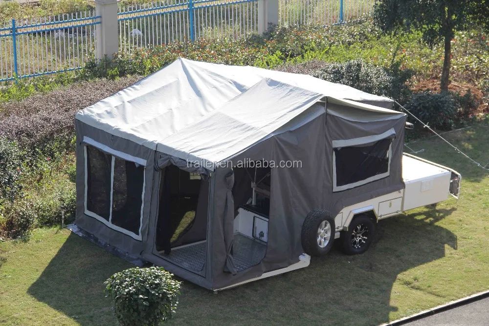 Independent Suspension Rear Folding Camper Trailer With Tent In ...