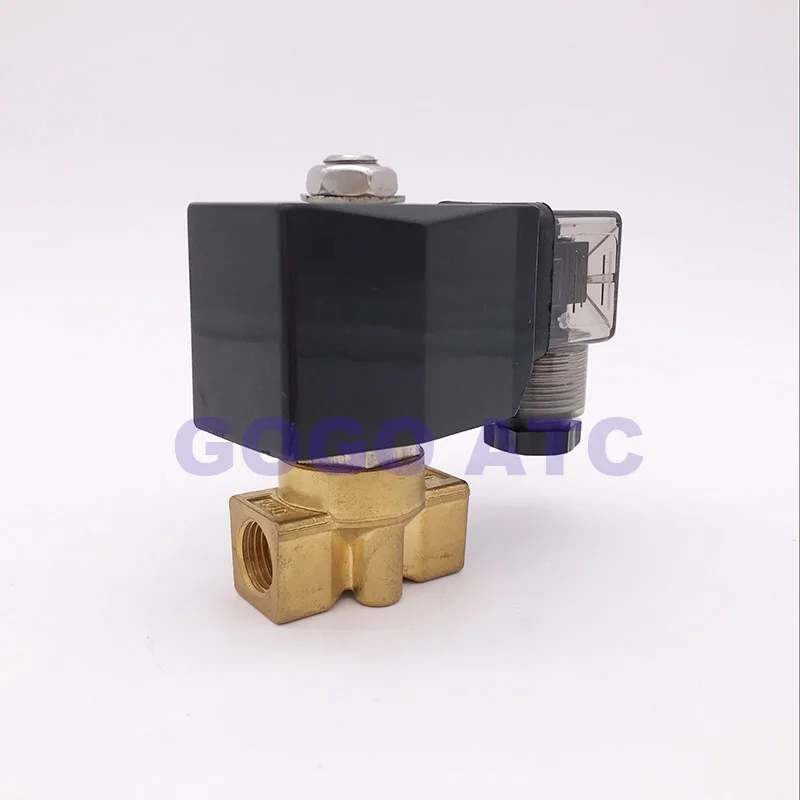 Gogo 0-120bar/90bar/50bar/35bar 2 Way High Pressure Air Solenoid Valve 1/4" Bsp 12v 24v Dc ...