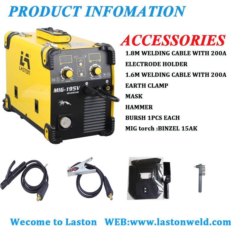 Professional Mig Mag Welding Machine Mig-195v Co2 Igbt Mig/mma 190a Inverter Welder - Buy Mig ...