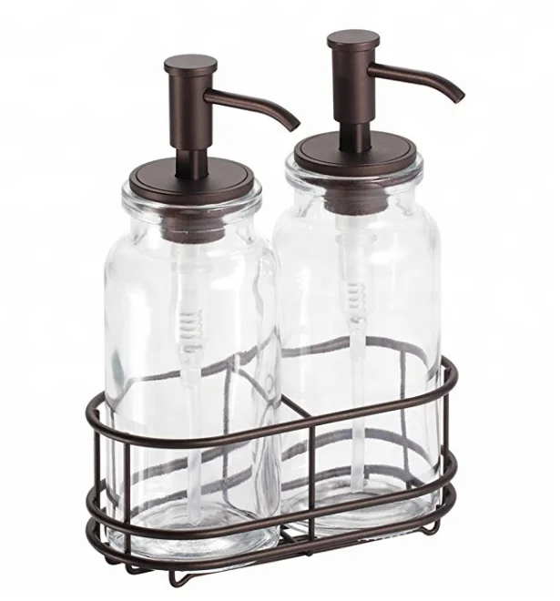 Custom Metal Wire Hand Soap Liquid Lotion Caddy Bottle Rack Holder ...
