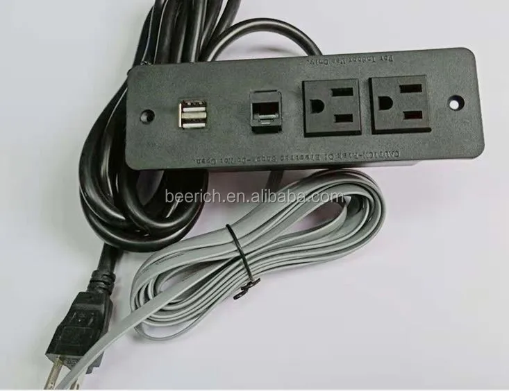 125v 12/15a Furniture Power Tr Outlet With Usb Charger - Buy Desktop ...