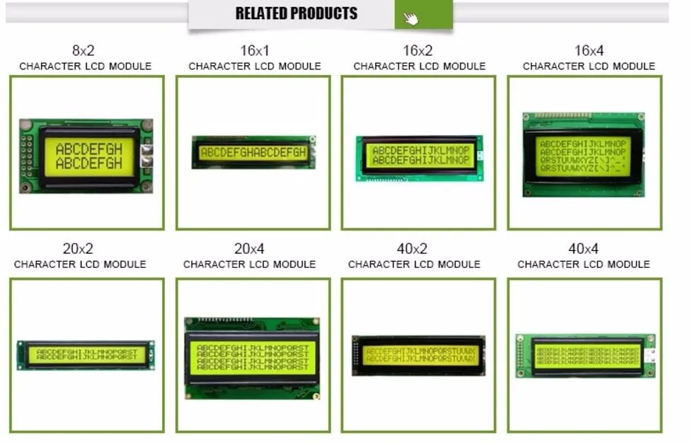 Monochrome Lcd Display Module Single Line 80mm* 36mm*14mm 16*2 ...