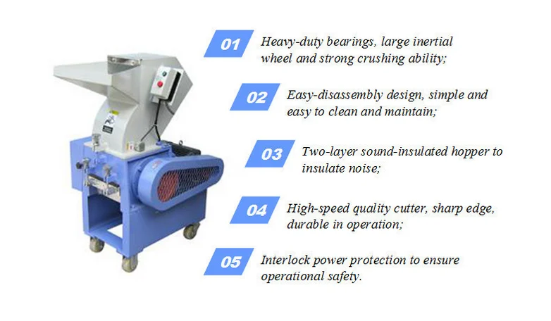 150kg/h Automatic Manual Pvc Material Bottle Waste Plastic Crusher ...