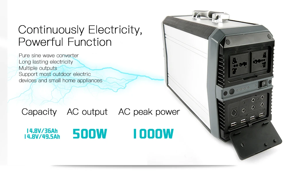 2017 New High Capacity 156000mah Portable Industrial Power Bank 500w Ac ...