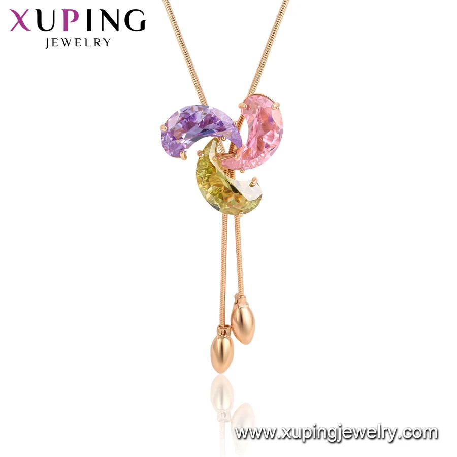 44850 Xuping Jewelry Fashion 18k Gold Plated Pendant Necklace For Girls ...