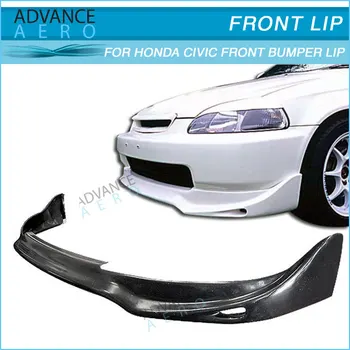 Pu Front Bumper Lip For 99 00 Honda Civic Ek Jun Style Body Kit - Buy ...