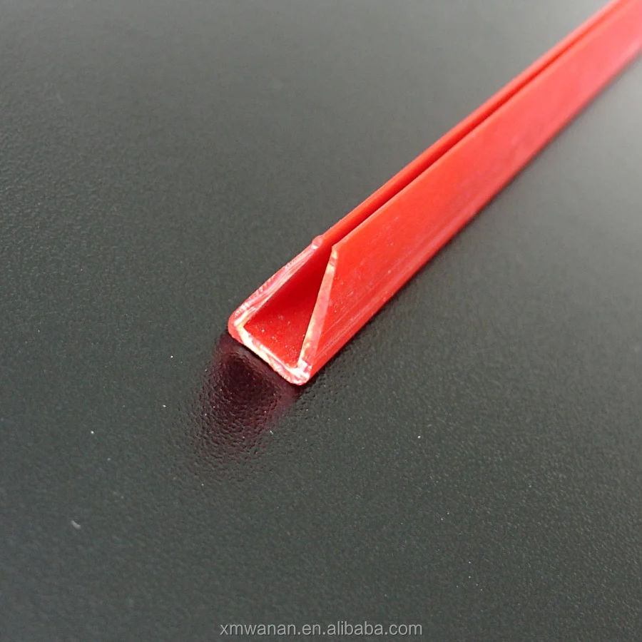 Red Color Pvc Clip Strip Plastic Profile Plastic Extrusion - Buy Clip ...