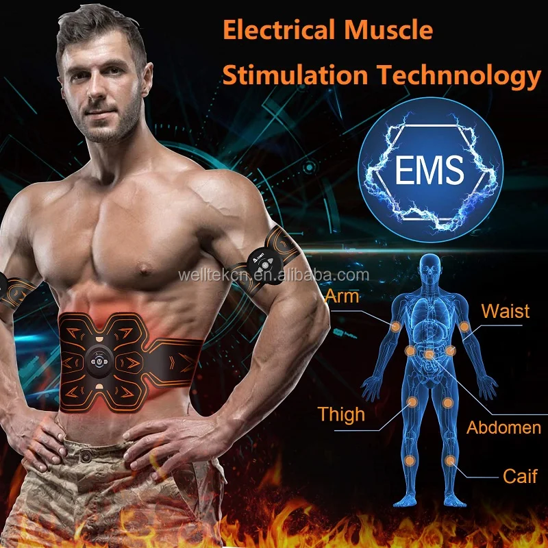 Ems Abs Stimulator Abs Trainer Muscle Toner Abdominal Toning Belt ...