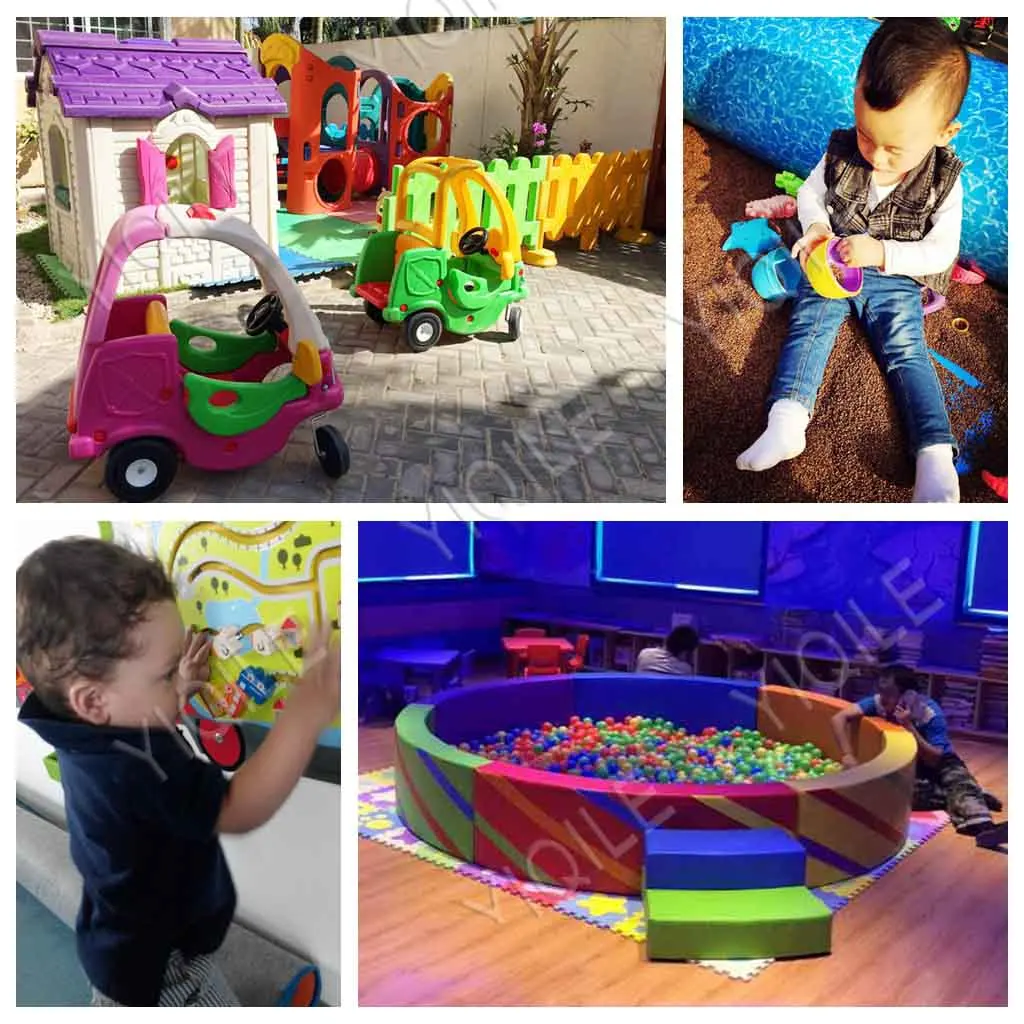 Indoor Soft Play Kids Ball Pool With Slide Multifunctional Hexagonal ...