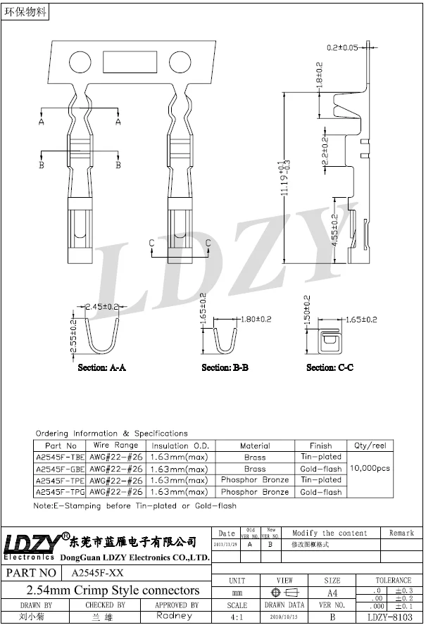 2.54mm Pitch Dupont Connector 2/3/4/5 Pin Cable Socket - Buy Cable ...