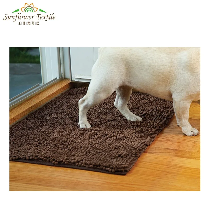 Washable Microfiber Chenille Dog Door Play Mat - Buy Mat,Play Mat ...