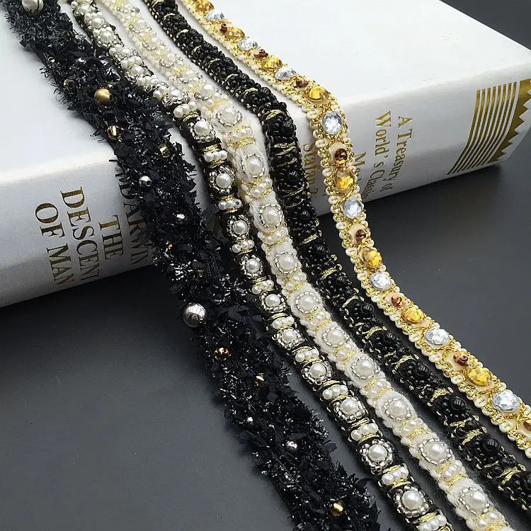 Wholesale Multicolor Pearl Lace Trims for Diy Clothing Accessories ...