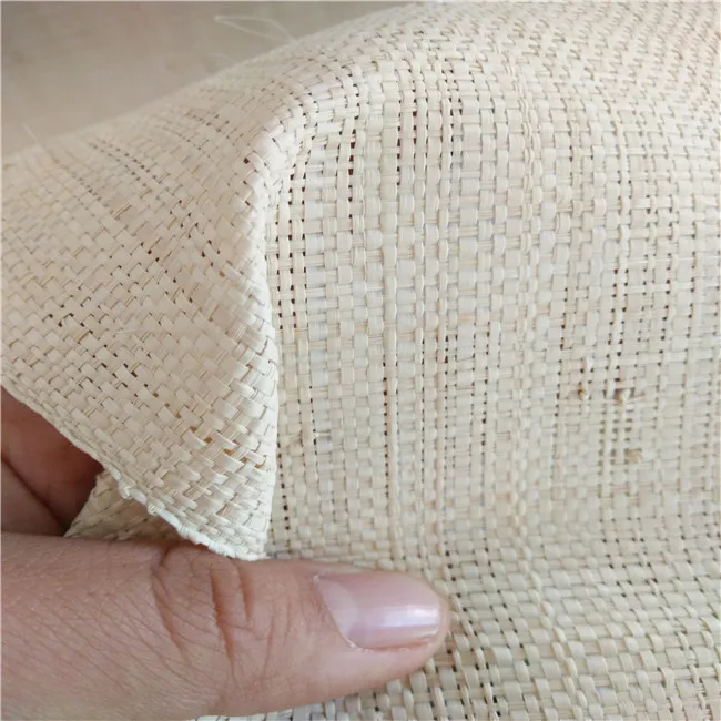 Nature Raffia Cloth for Wallpaper Hand Weaving Raffia Co Envrinment ...
