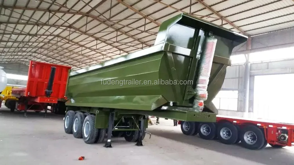 Rear Tipper U Haul Car Trailers - Dump Tipping Semi Trucks