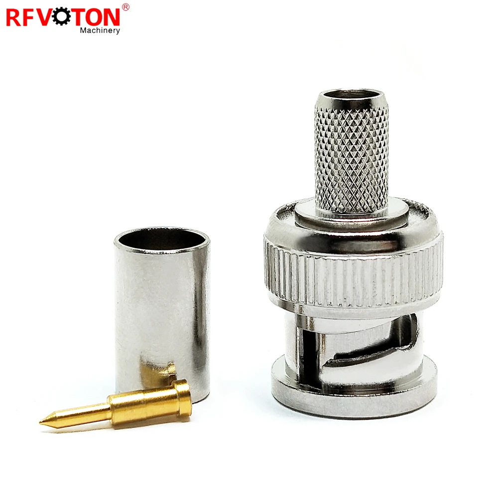 Screw Type Cctv Bnc Connector For Coaxial Cable,Rg59/rg60 Male Bnc ...