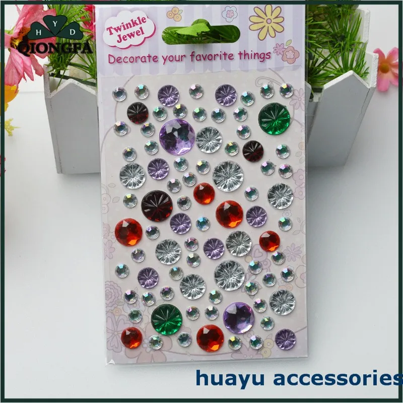 Self-adhesive Rhinestones Stickers Assorted Craft Jewels Multicolor ...
